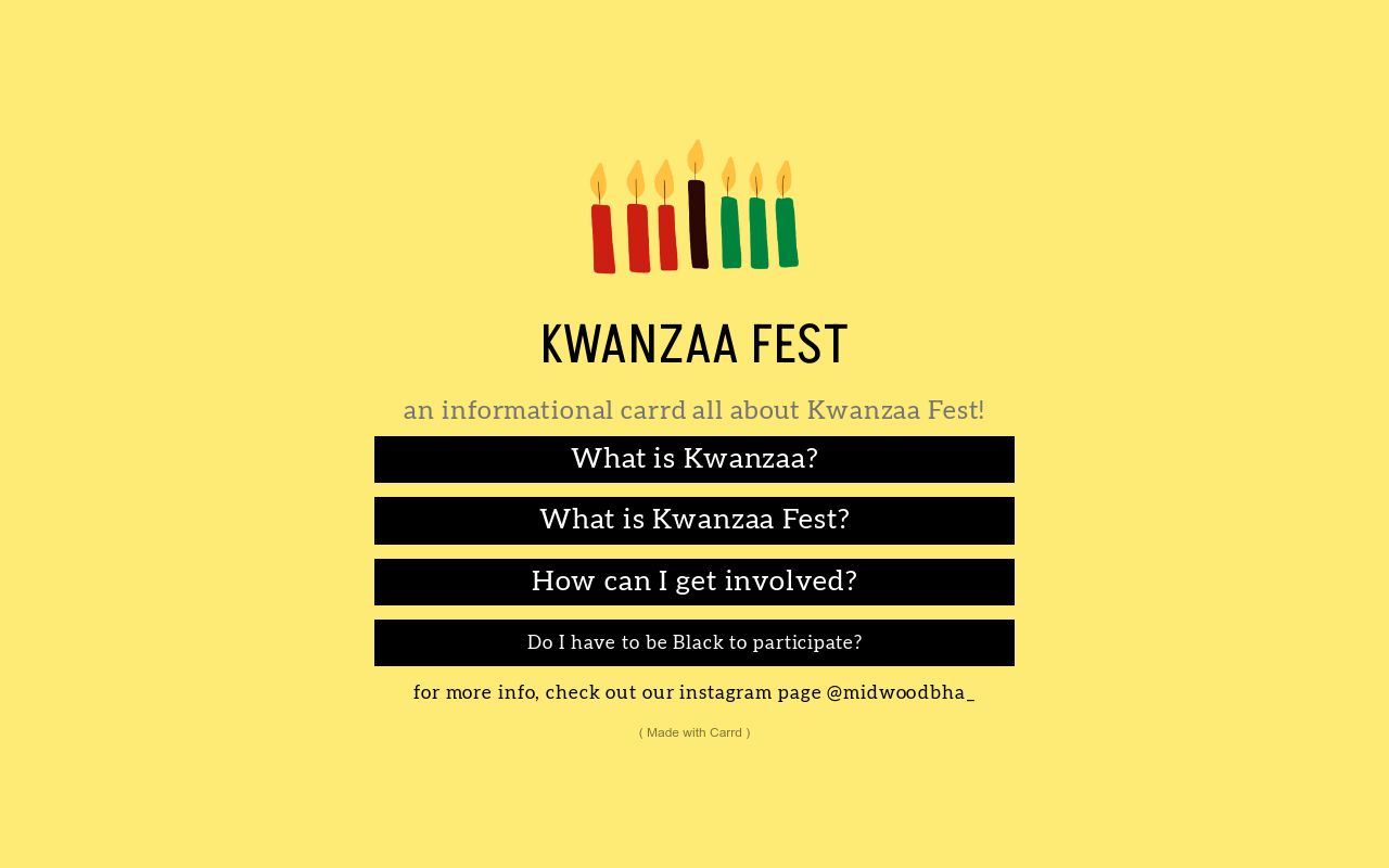 Kwanzaa Fest Info